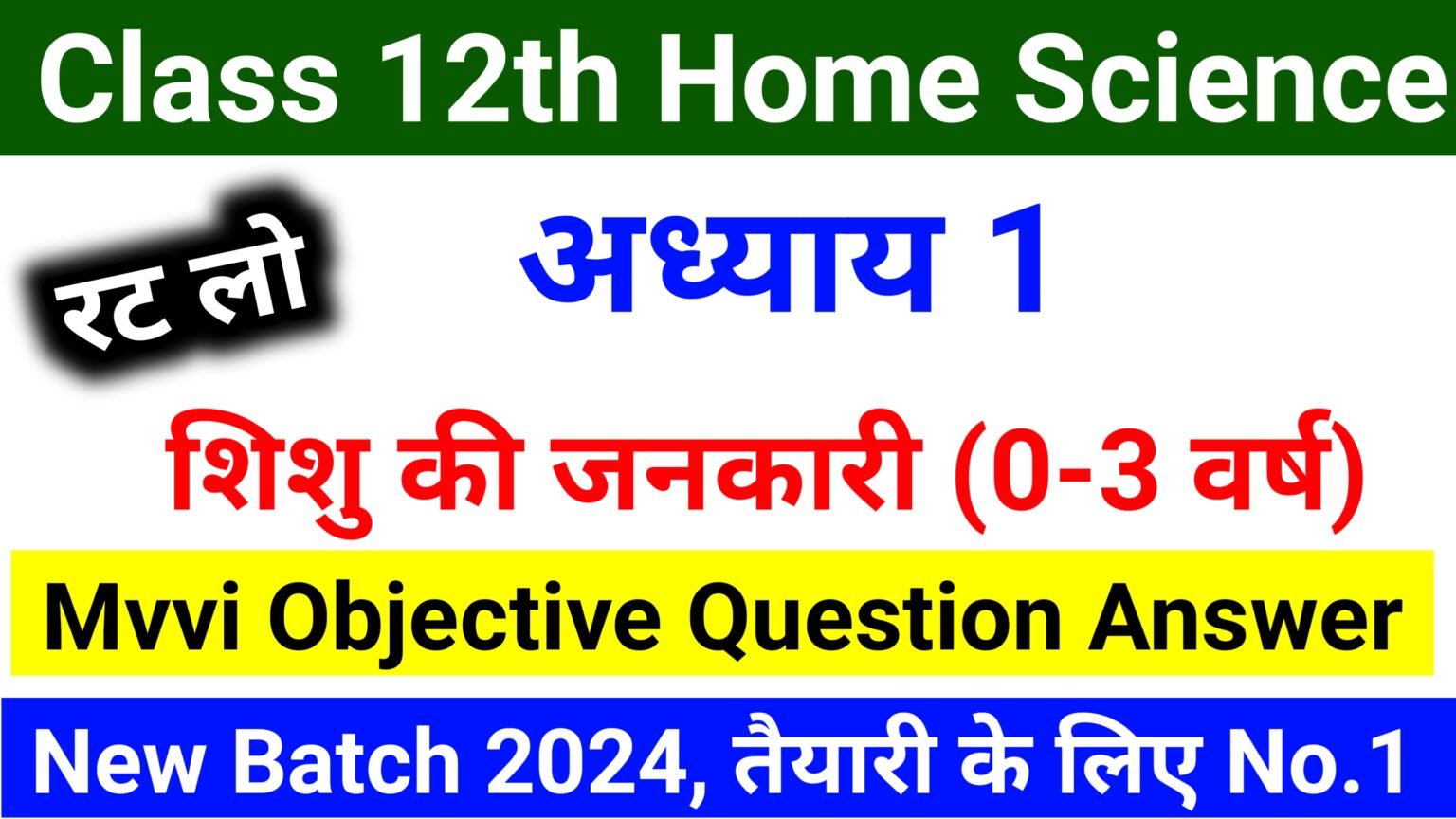 Class 12th Home Science Chapter 1 Impotant Question Answer || शिशु को ...