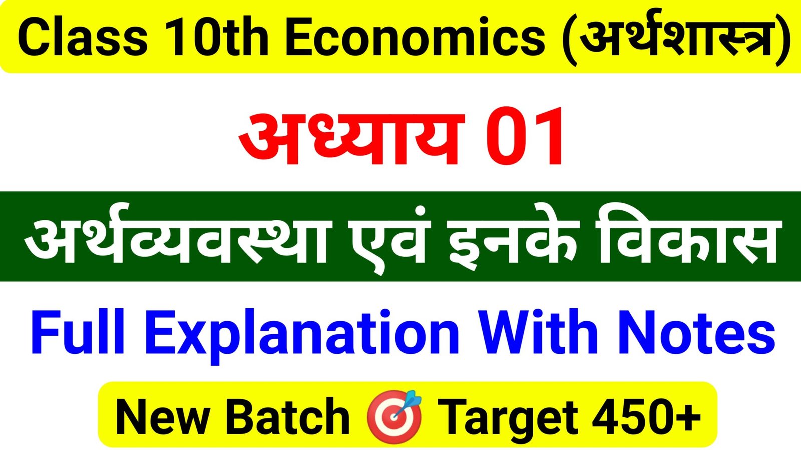 Economics Class 10th Chapter 1 Notes In Hindi || अर्थव्यवस्था एवं इनके ...